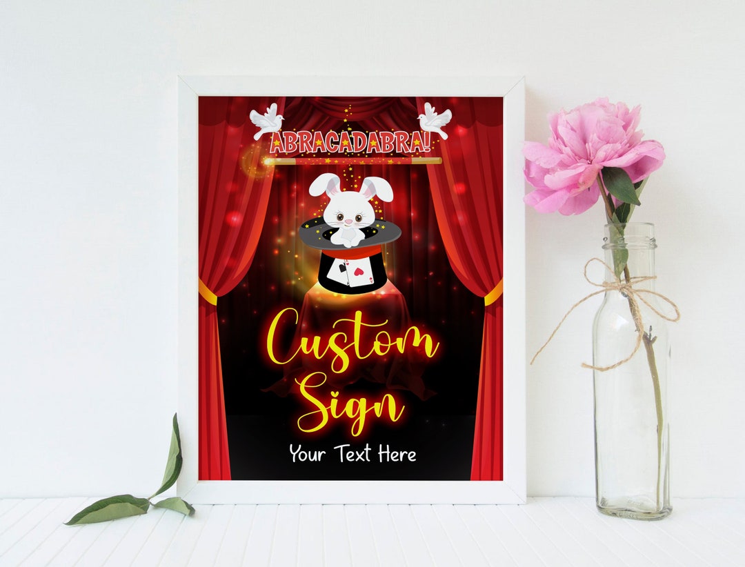 Editable Magic Show Birthday Party Sign Magic Birthday Signs Printable ...
