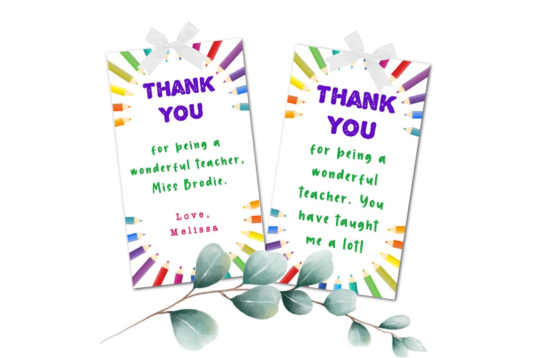 Editable Teacher Appreciation Tags Editable Teacher Thank You Tags ...