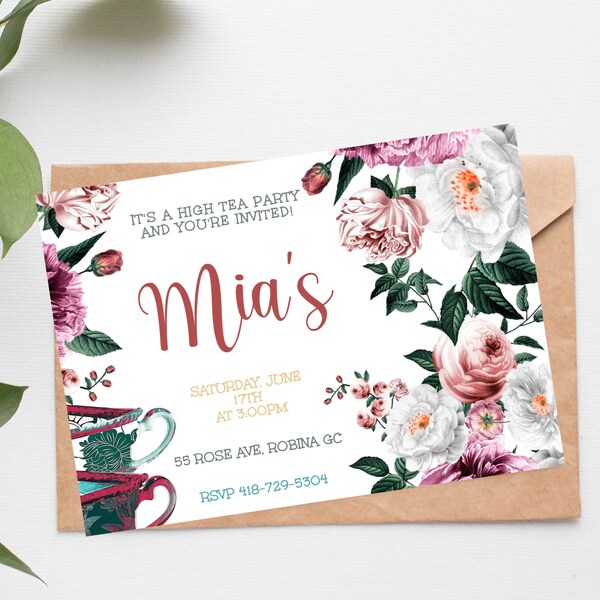 High Tea Invitation - Etsy