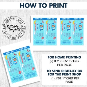 Pool Party Invitation Editable Ticket Pool Party Birthday Invitation ...