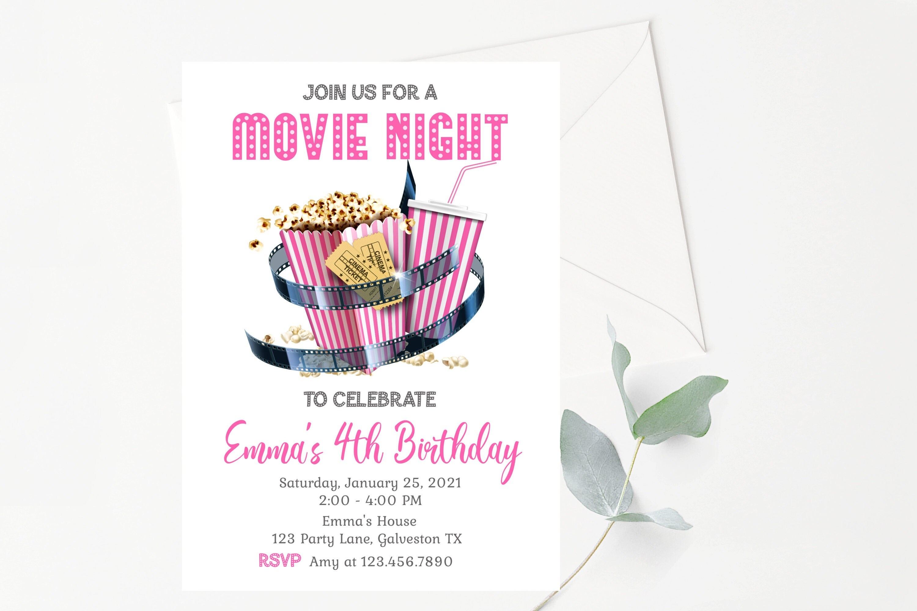 Movie Night Invitation Ideas