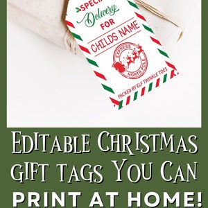 Editable Christmas Gift Tags You Can Print at Home! Editable Christmas ...