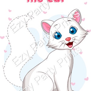 Pin the Tail on the Cat Printable Game. INSTANT DOWNLOAD | Etsy UK