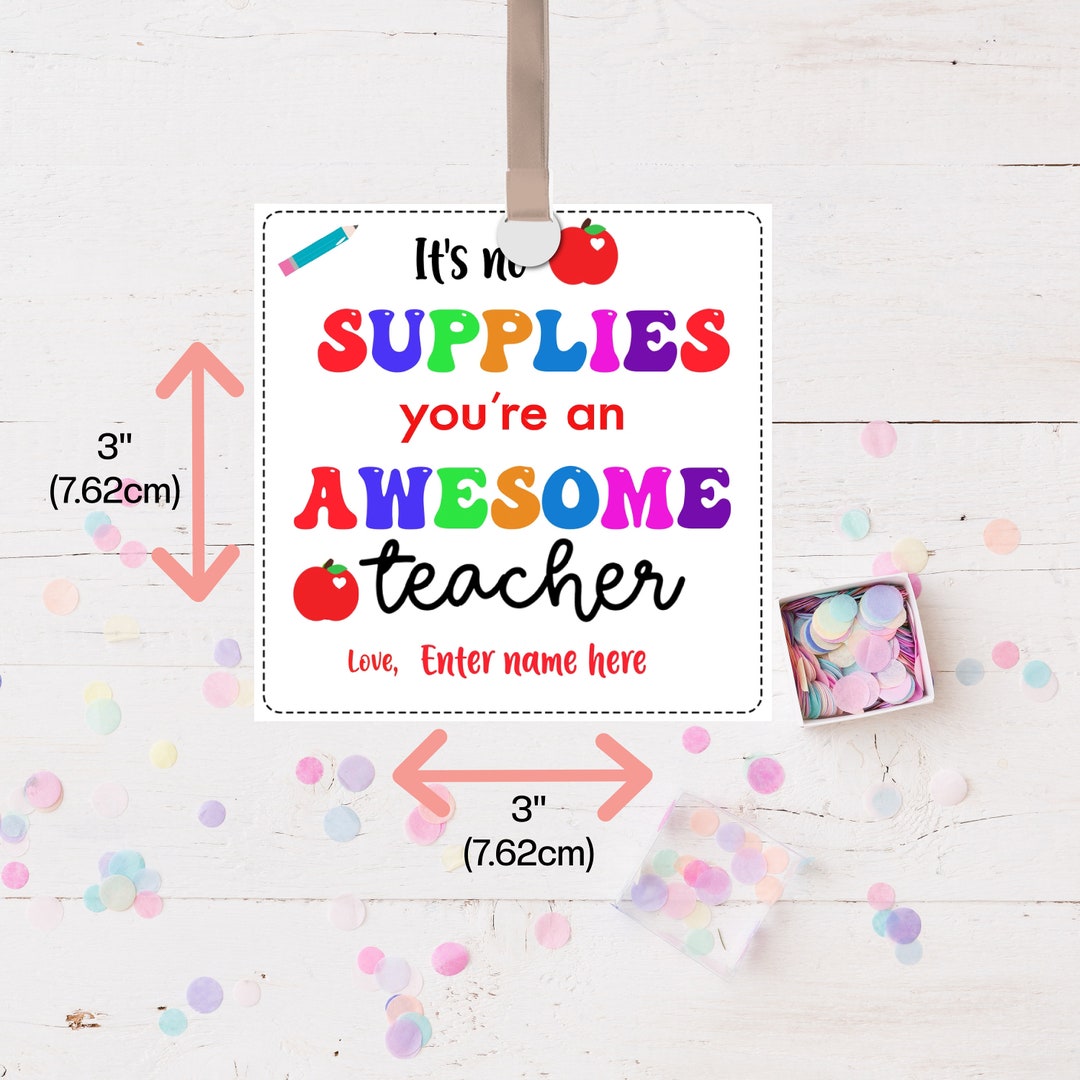 Teacher Appreciation Gift Tags for Instant Editing End of - Etsy