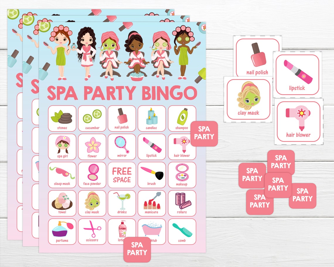 Spa Party BINGO Game Spa BINGO Spa Party Printable Bingo - Etsy Australia
