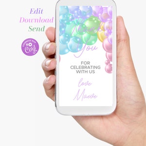 Pastel Rainbow Bubbles Birthday Invitation, Bubble Party Girl's ...