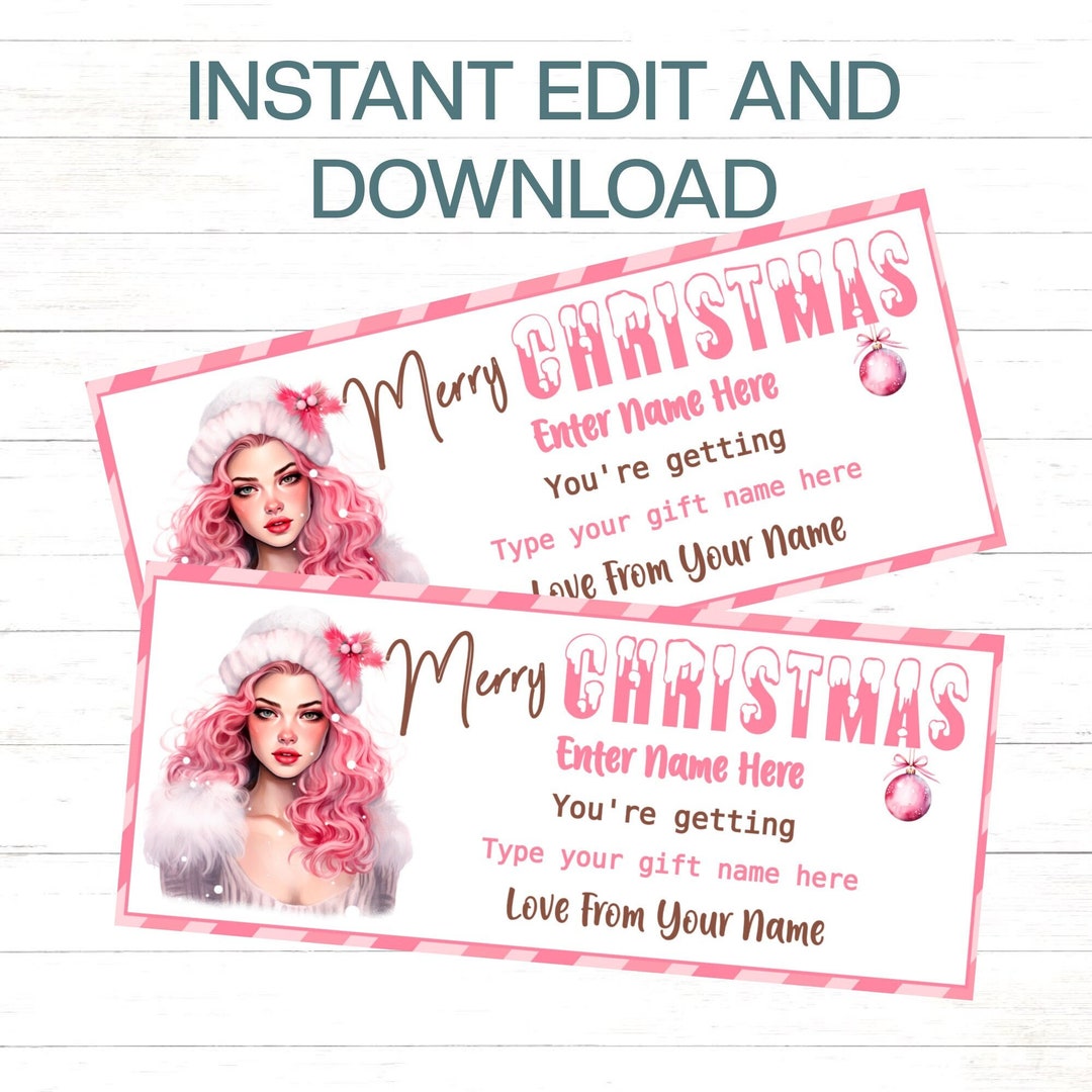 Sexy Christmas Gift Voucher Template Printable Christmas Voucher ...
