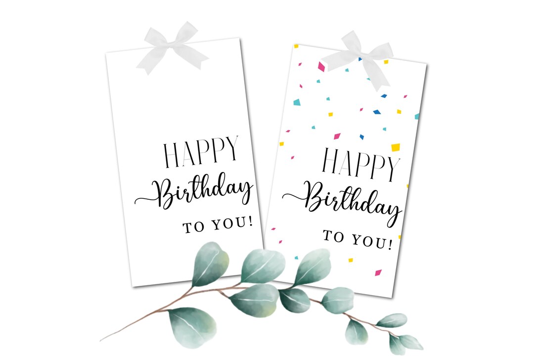 Happy Birthday to You Gift Tags Printable Birthday Gift Tags Birthday ...