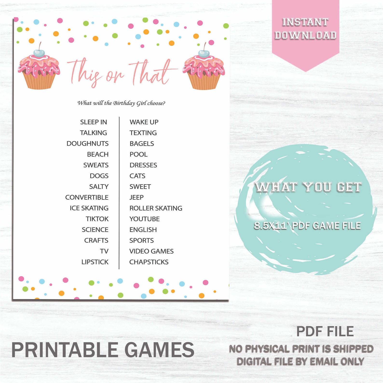 Printable Party Games Birthday Party Games Sleepover Party | Etsy