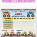 Editable Monster Truck Reward Chart Editable Monster Truck Chore Chart ...