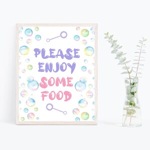 Bubble Birthday Party Signs X 3 Bubble Party Display Signs Bubble Party ...
