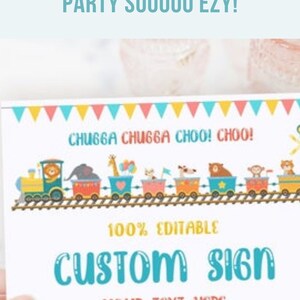 Train Birthday Welcome Sign Template Personalised Welcome Sign Editable ...