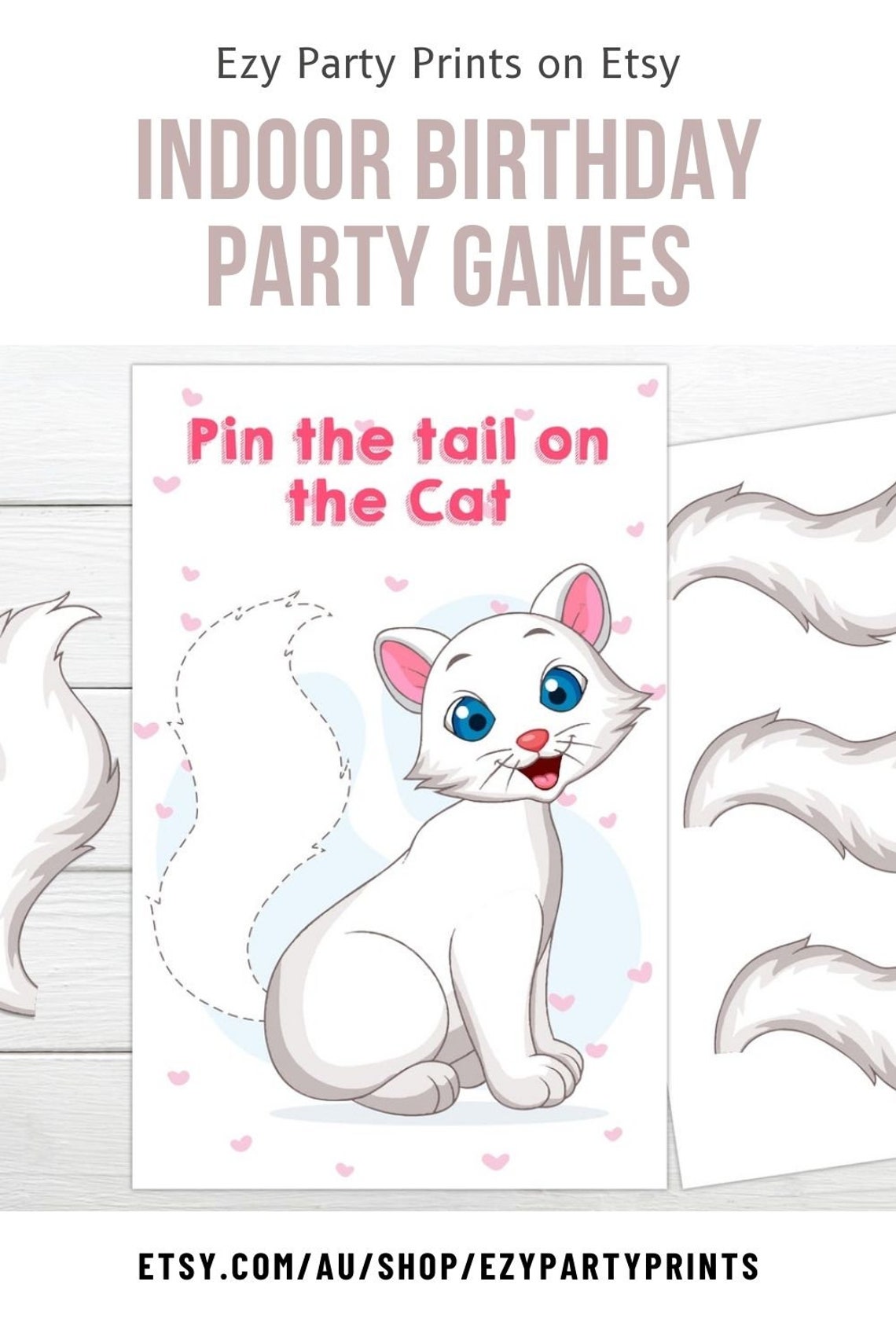 Pin the Tail on the Cat Printable Game. Instant Download Instant ...