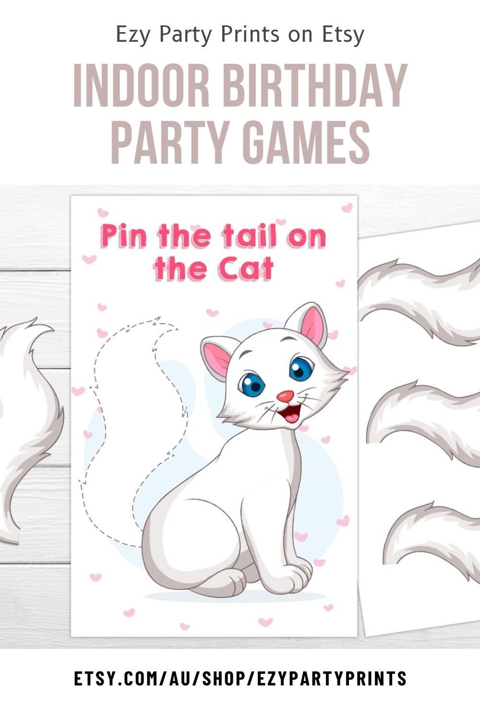 Pin the Tail on the Cat Printable Game. Instant Download Instant ...