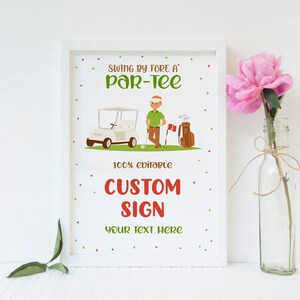 Golf Party Signs X 4 Sizes Golf Custom Party Signs Golf Party Decor ...