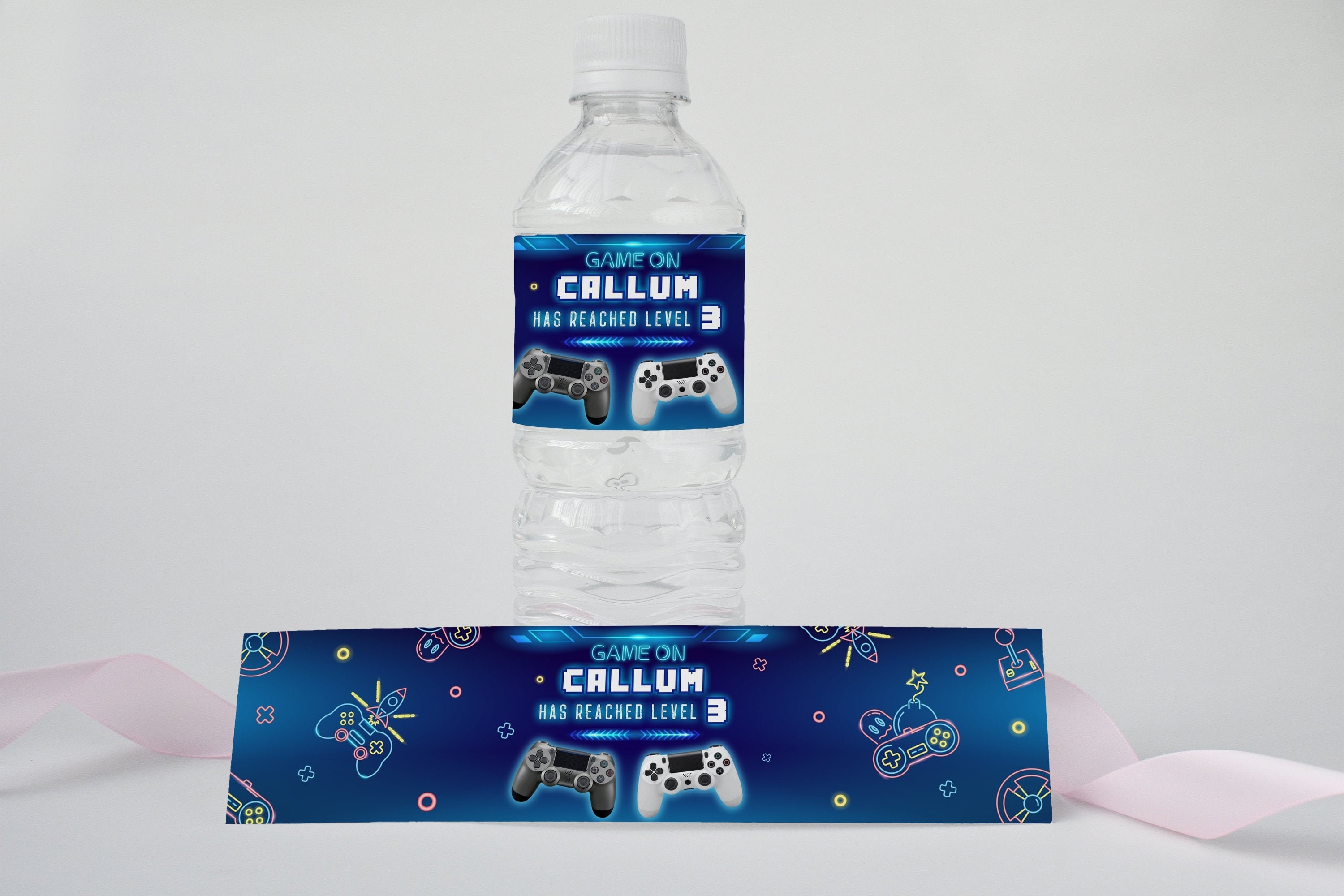 GAMER PARTY Bottle labels you personalize and easily print | Etsy