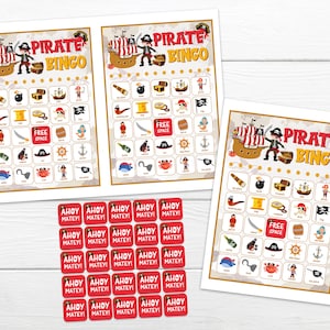 Pirate Birthday Party Games Printable Pirate Bingo Game Printable Boys ...