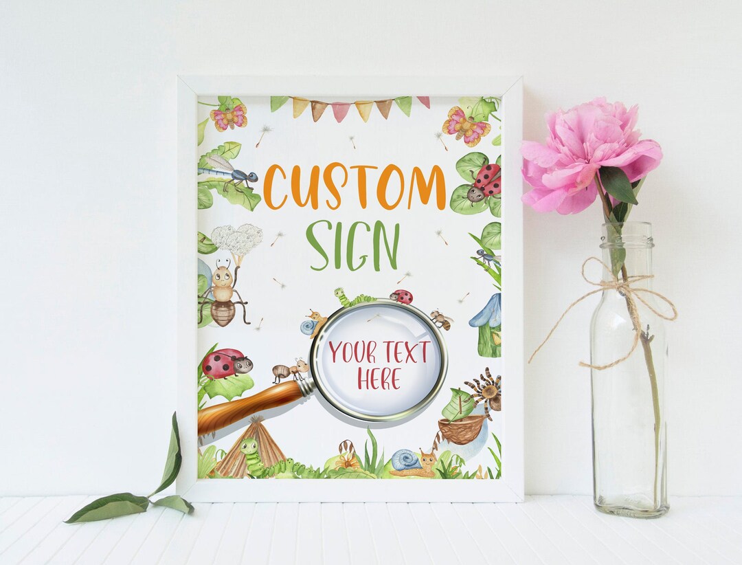 Editable Bug Birthday Party Signs Bug Birthday Party Decor Bug Party ...