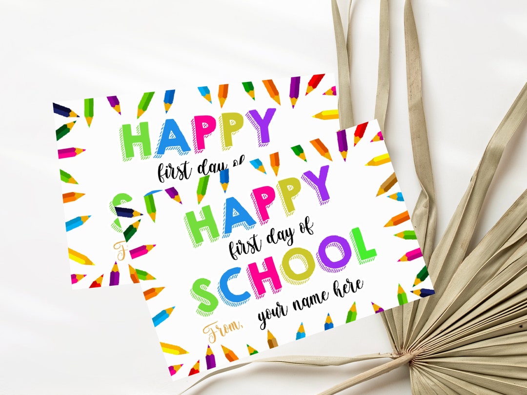 Editable Back to School Gift Tag Back to School Treat Tag First Day of ...