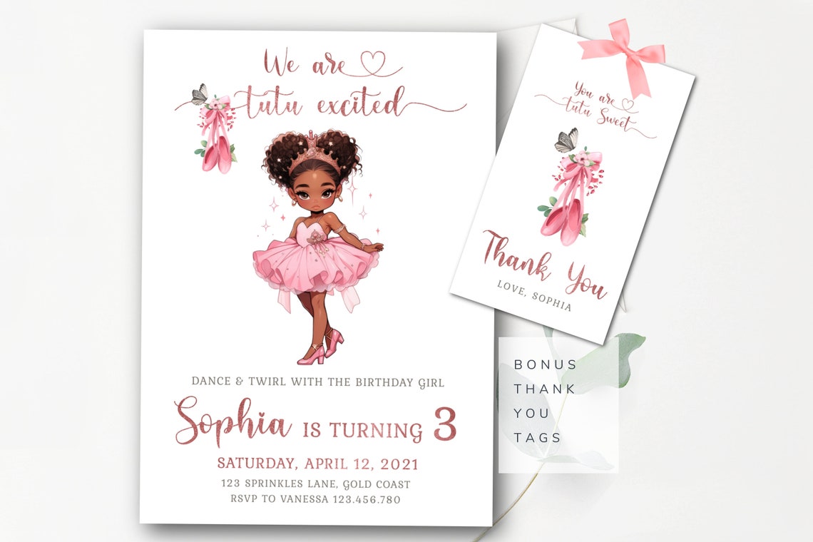 Ballerina Birthday Invitation Template Pageant Birthday Printable ...
