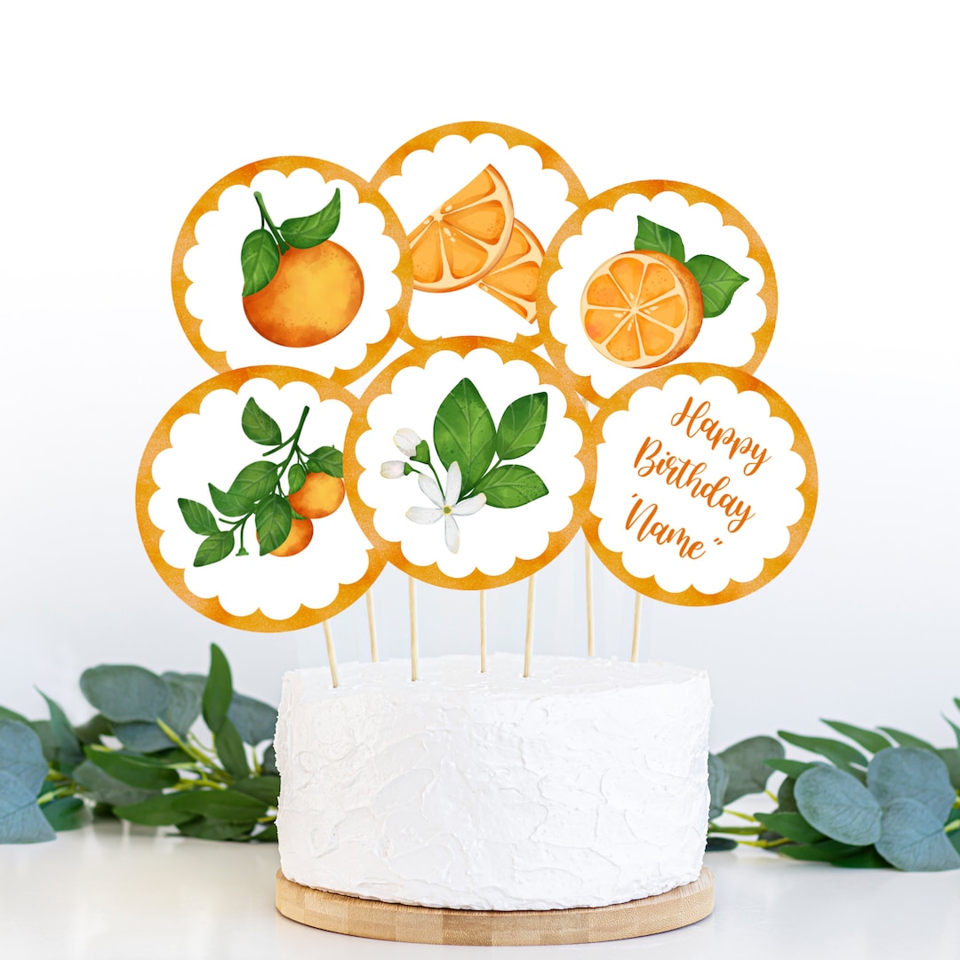 Orange Birthday Party Decor, Orange Party Decor, Sweet Orange Birthday ...