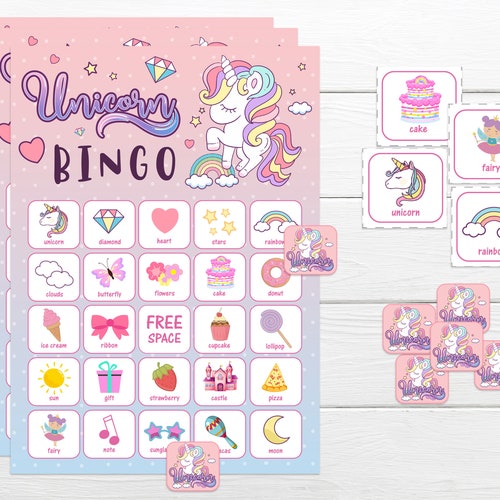 Unicorn Bingo Game - Etsy