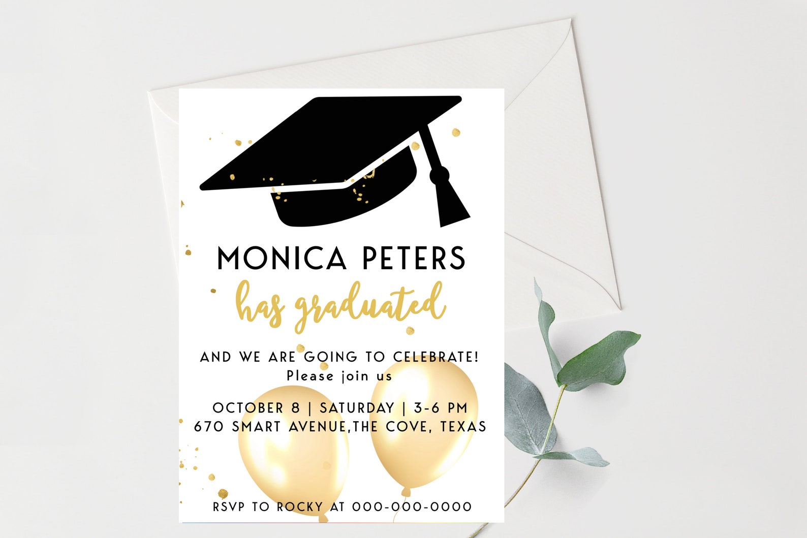 Editable Graduation Party Invitation Template for Your - Etsy