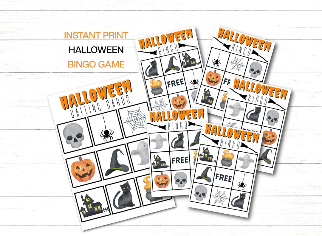 Halloween Bingo Game Instant Halloween Bingo Preschool Printable Bingo ...