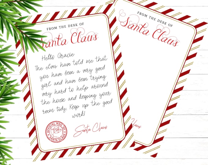 Santa Letterhead - Etsy