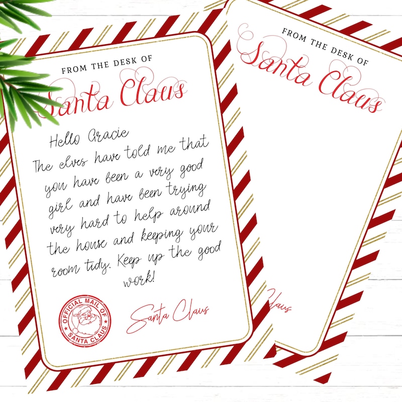 Personalised Santa Card - Etsy