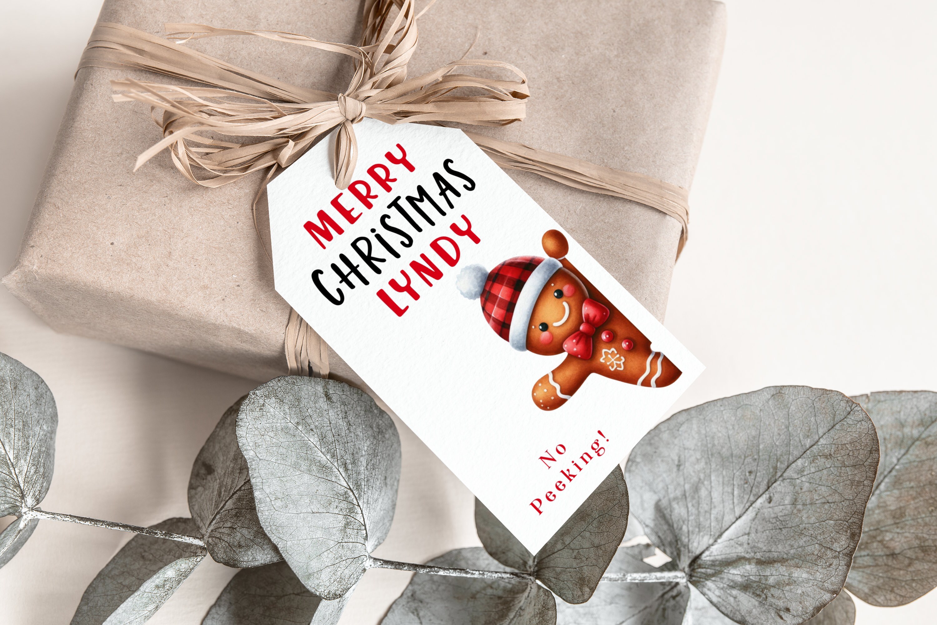 Editable Gingerbread Man Gift Tags Editable Christmas Gingerbread Man ...