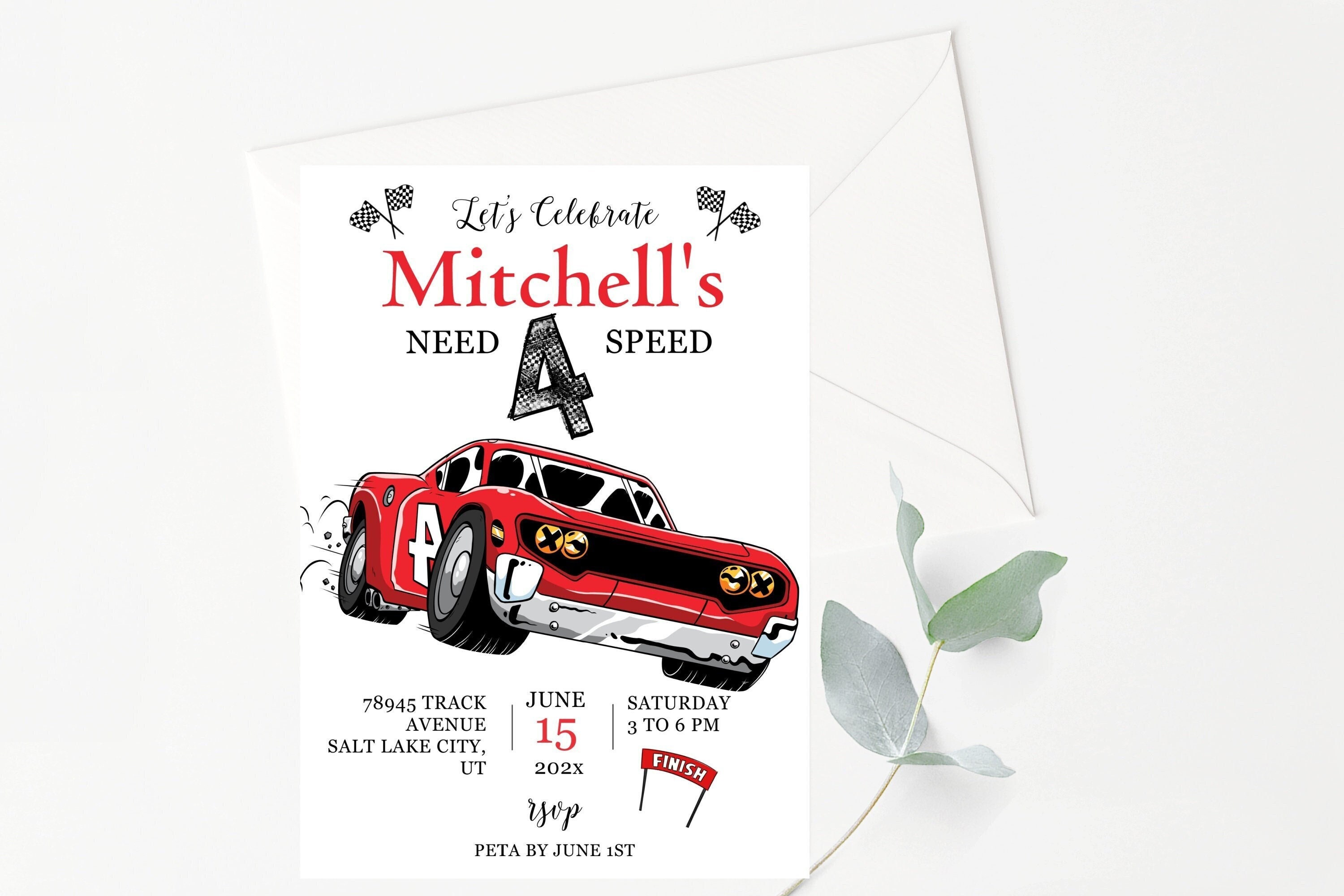 Invitaciones Para Imprimir Con Entradas De Nascar Tarjetas De