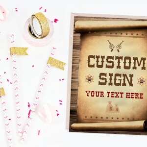 Cowboy Birthday Party Sign Western Birthday Signs Wild West Birthday ...