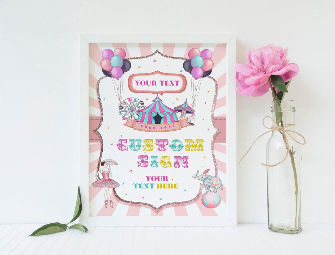 CIRCUS Custom Sign That You Personalise With Your Own Text for - Etsy