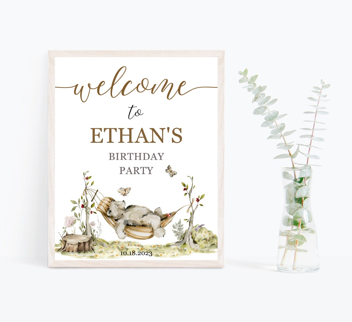 Editable Woodland Welcome Sign, Woodlands Welcome Sign, Woodland ...
