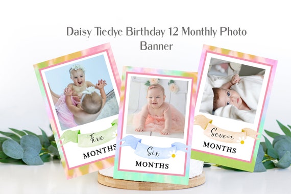 First Birthday Milestone Banner 1st Birthday Photo Banner - Etsy
