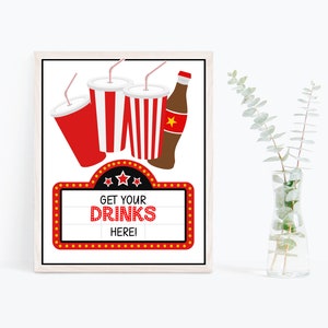 Editable Movie Party Birthday Signs Printable Movie Party Party Signs X ...