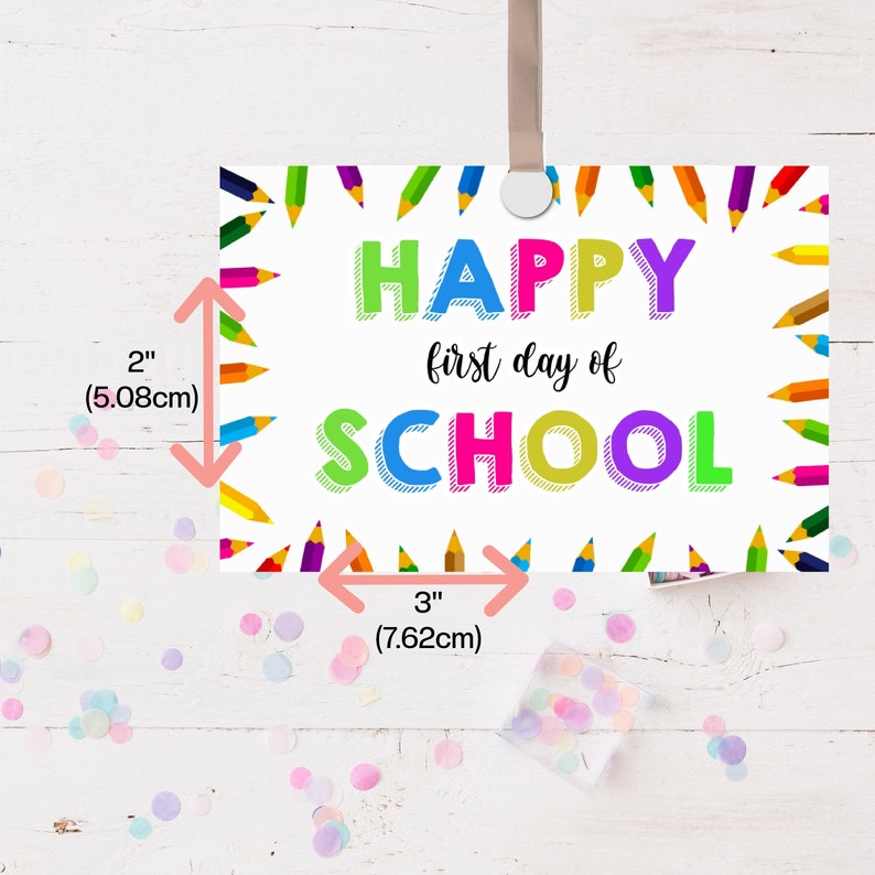 Editable Back to School Gift Tag Back to School Treat Tag First Day of ...
