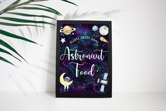 Outer Space Party Signs, Space Party Custom Food Signs, Editable Outer ...