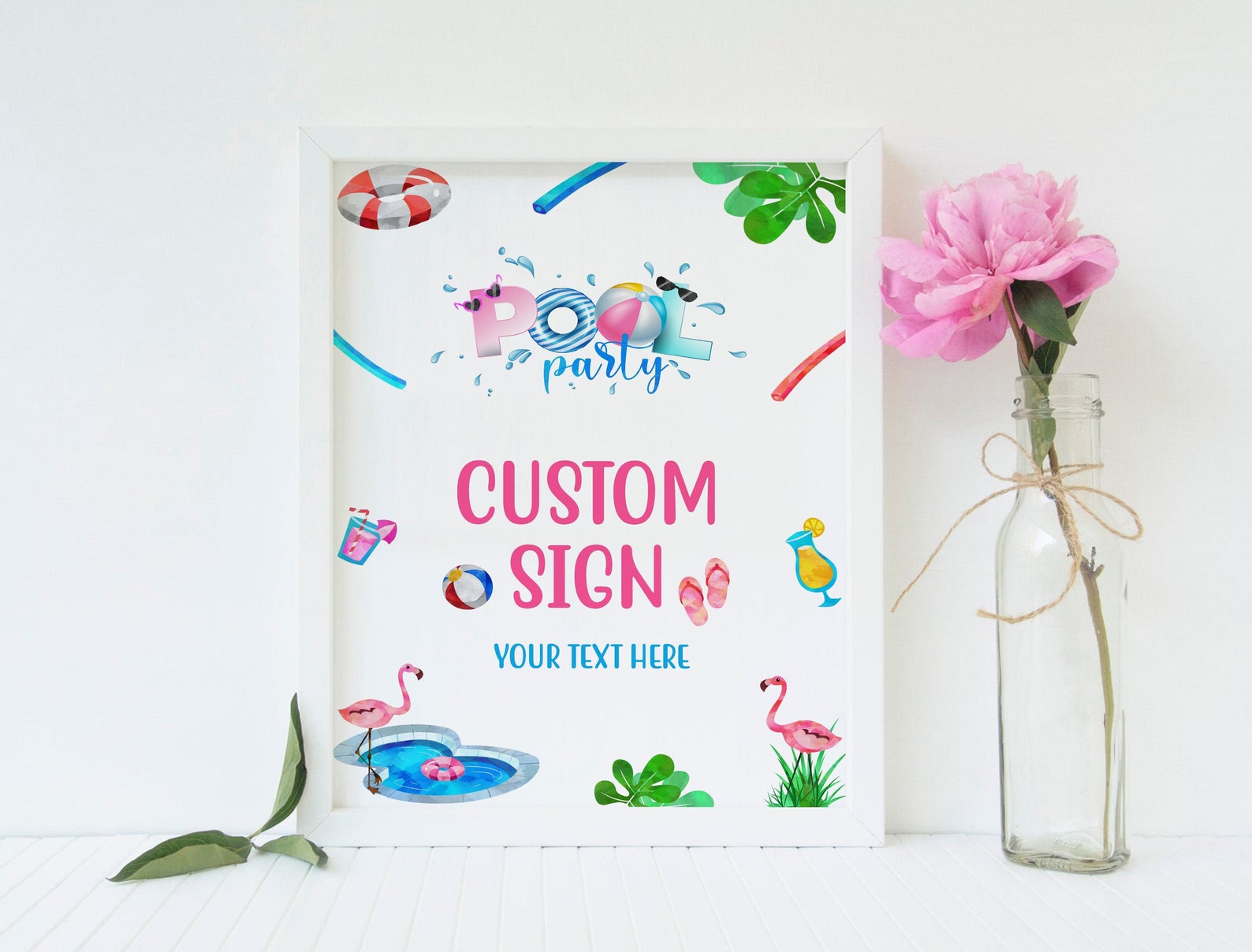 EDITABLE Pool Party Signs X 3 Sizes Pool Party Decor Pool - Etsy