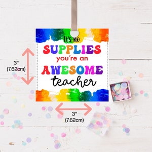 Teacher Appreciation Gift Tag Best Teacher Staff Appreciation Gift Tag ...