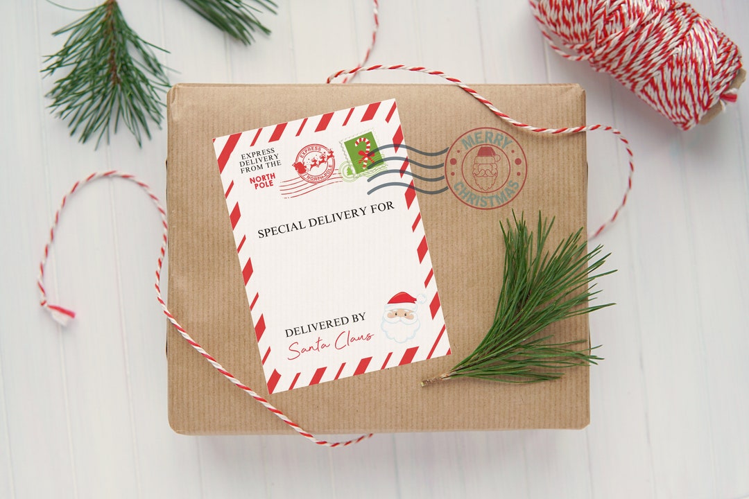Christmas Gift Labels North Pole Labels Printable Template Christmas ...