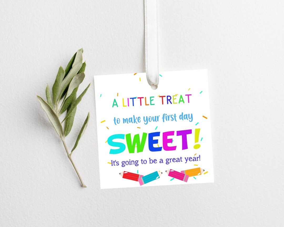 Back to School Gift Tag Template for Instant Printing A Little Treat ...