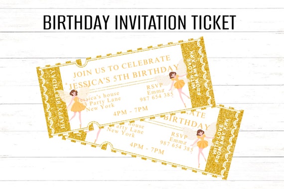 Birthday gift ticket, Printable Birthday gift certificate template to ...