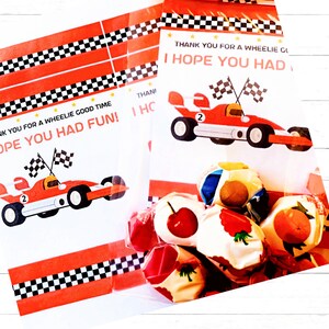 Race Car Party Favor Bag Tags Car Racing Birthday Favor Inserts Racing Car Birthday Formula 1 ...
