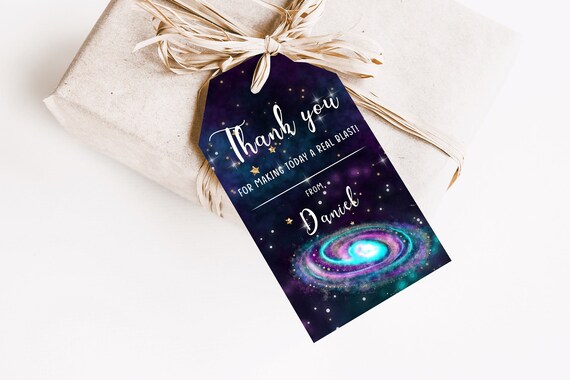 Editable Outer Space Favor tags, Outer Space Gift Tags, Editable outer ...