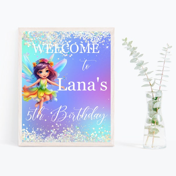 Fairy 1st Birthday Welcome Sign - Etsy