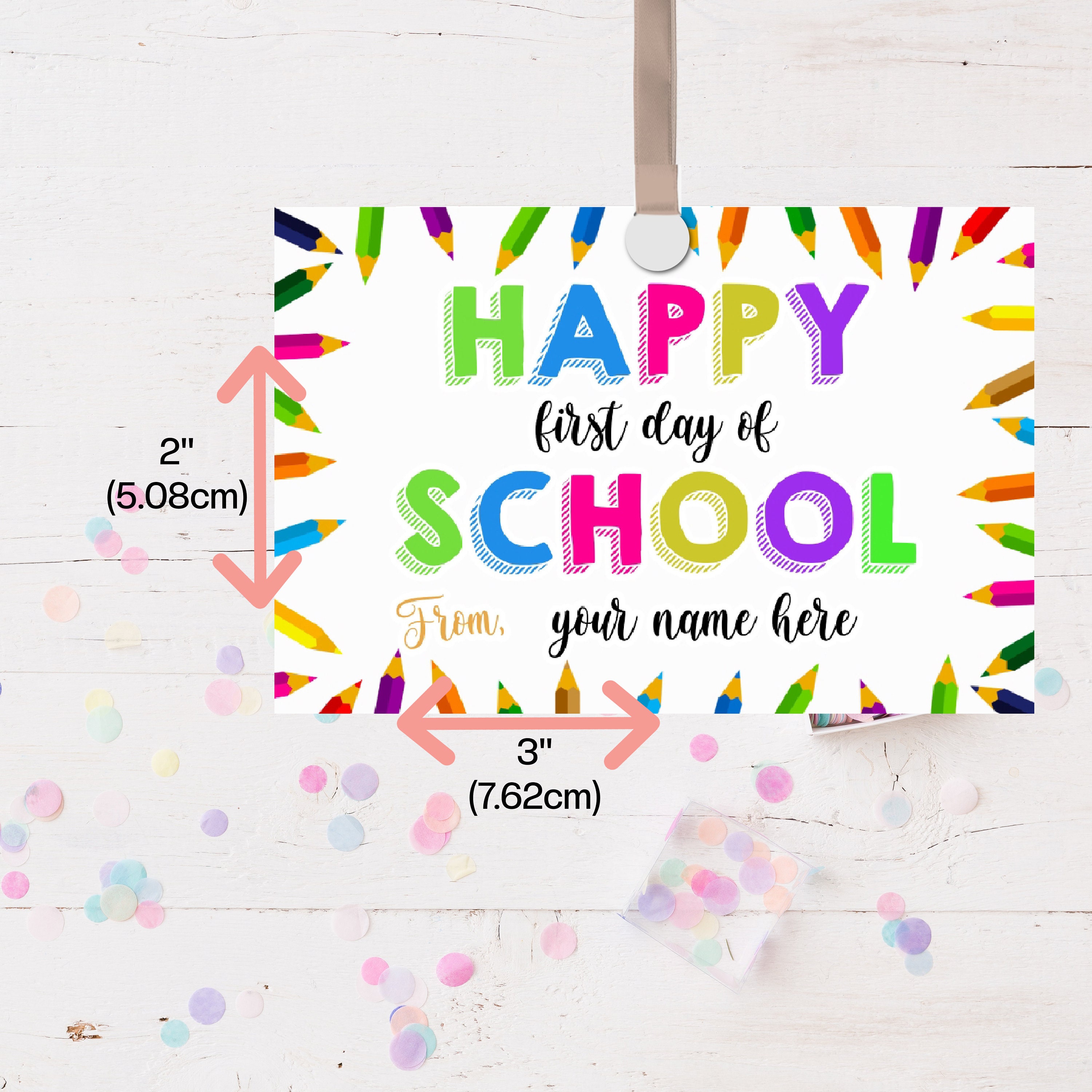 Editable Back to School Gift Tag Back to School Treat Tag First Day of ...