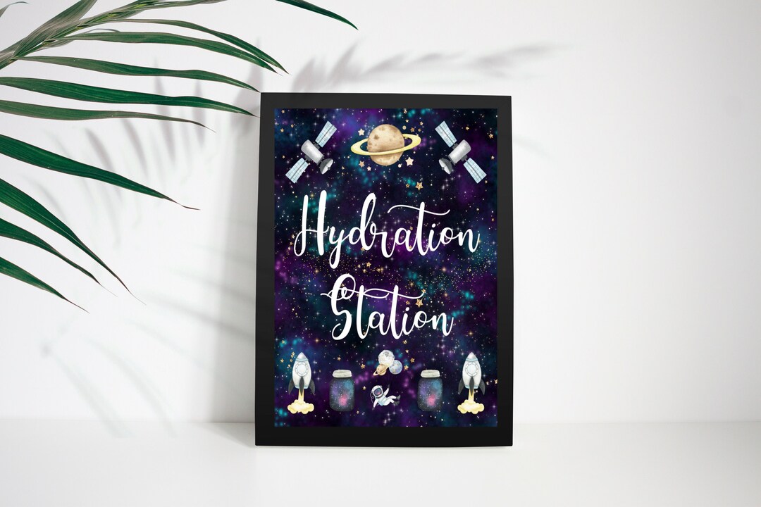 Outer Space Birthday Signs Space Party Custom Food Signs Editable Outer ...