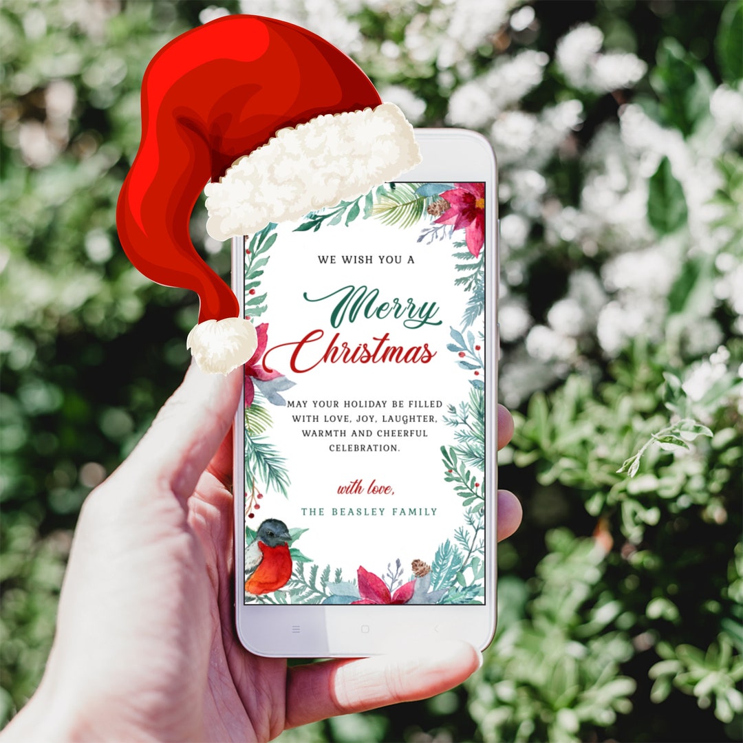 Electronic Christmas Card to Edit, Download Instantly and Send as a ...